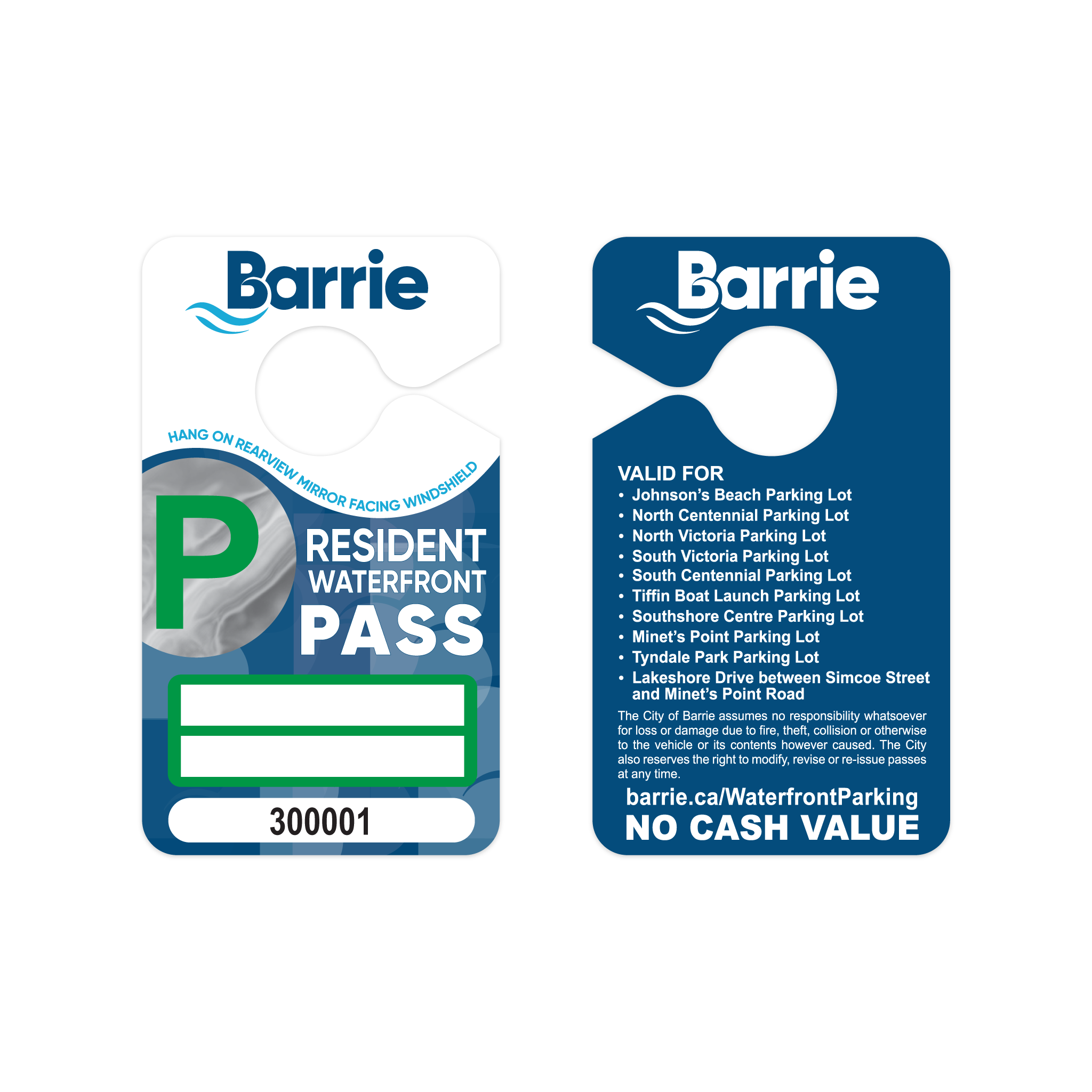 Custom Valet Mirror Passes | Canada Ticket | Parking & Valet Passes