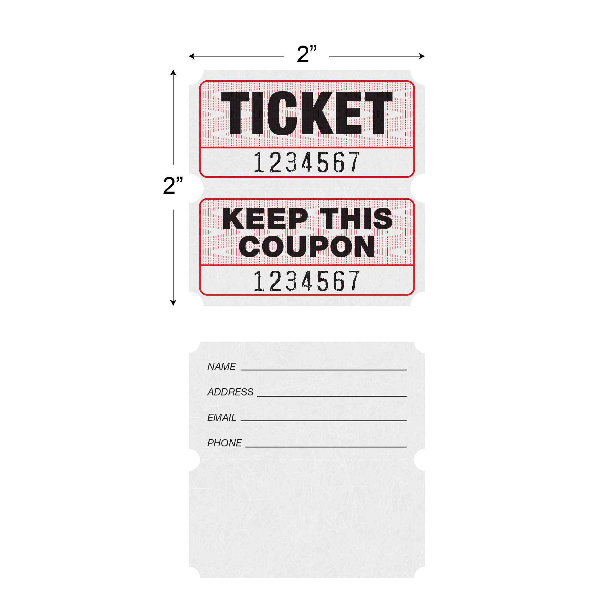 Coupon Roll Tickets (2,000/Roll) | Canada Ticket | Stock Tickets