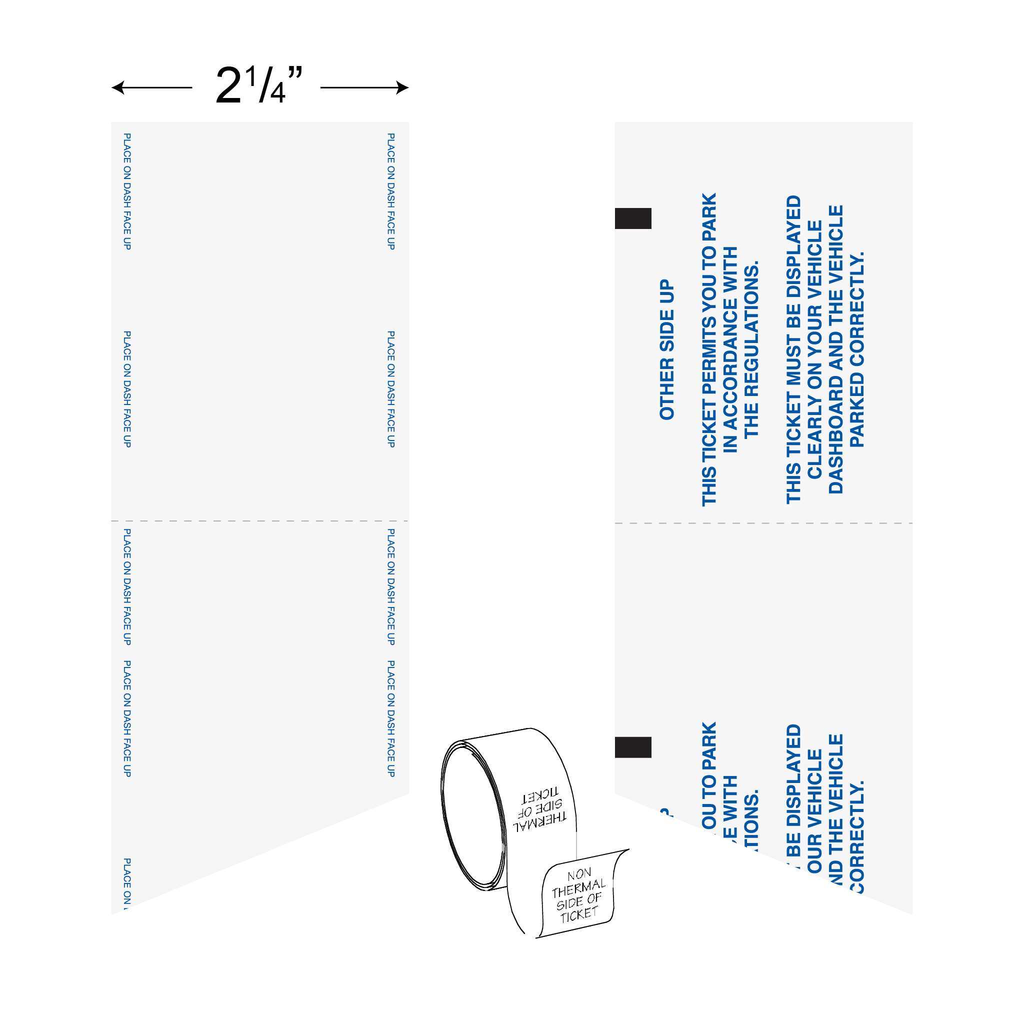 Cale / MacKay Thermal Parking Rolls (Pay & Display) | Canada Ticket
